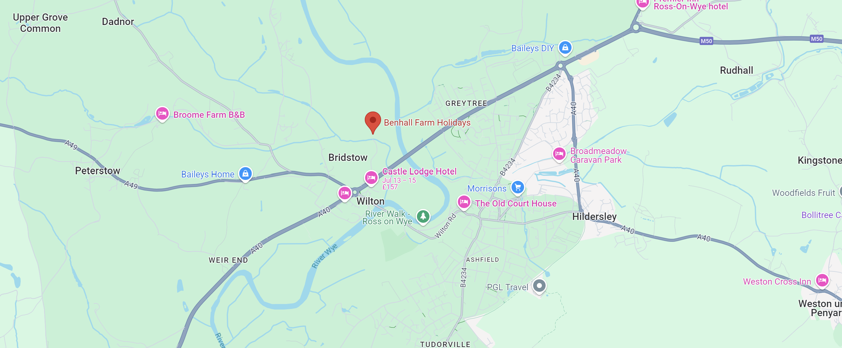 Location – Benhall Farm B&B